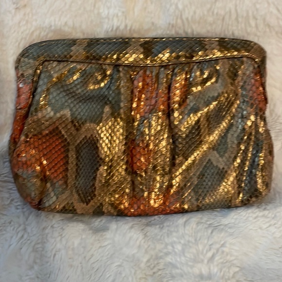 Morris Moskowitz | Bags | Vintage Snakeskin Clutch Morris Moskowitz ...